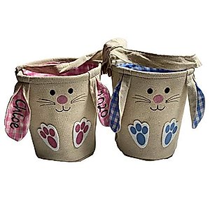 Monogrammed - Personalized - Easter Bunny Basket - Gift for Boy Girl