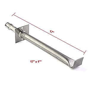 Derurizy 13001 Stainless Steel Vermont Castings Grill Burner, Pipe Burner Tube Replacement Parts for Jenn Air and Great Outdoors Gas Grill, Vermont Castings 50000835, 50003100, 50003133, 50000835, 17"