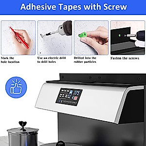 Stove Top Shelf,Spice Rack Over the Stove Top Shelf,Stainless Steel Spice Rack with Adhesive Tapes,Kitchen Storage Organization fit Standard 30 IN Stove Width, Over Stove Spice Rack Organizer-Black