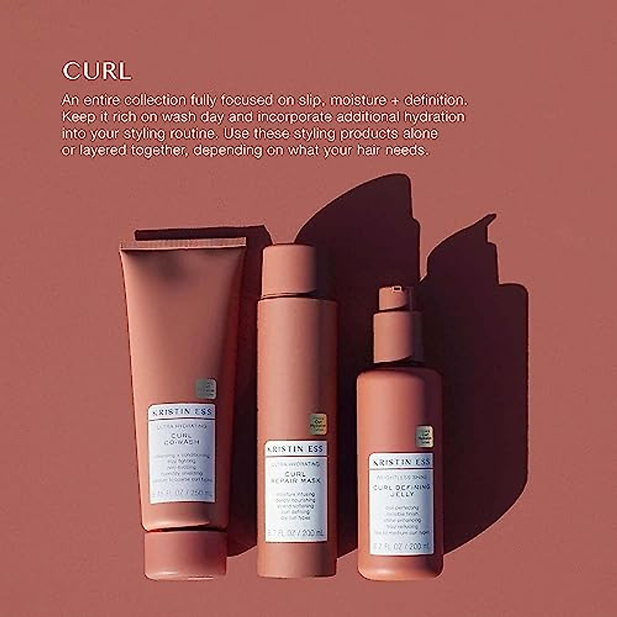 Kristin Ess Hair Ultra Hydrating Curl Leave-In Cream Conditioner for Curly Hair with Frizz Control, Humidity Shielding, Vegan, Color + Keratin Safe, 8.45 fl oz (Pack of 1)