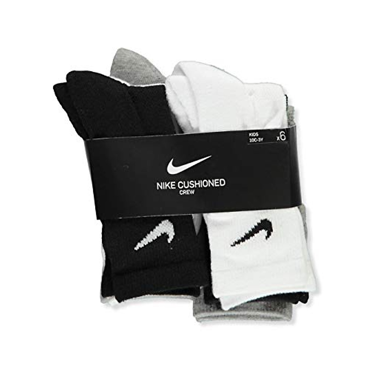 Nike Unisex Kids 6-Pack Crew Socks - multi, 5-7