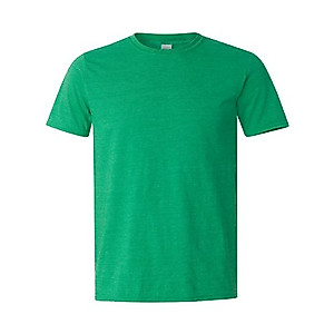 Gildan Adult Softstyle Cotton T-Shirt, Style G64000, Multipack, Heather Irish Green (2-Pack), Medium