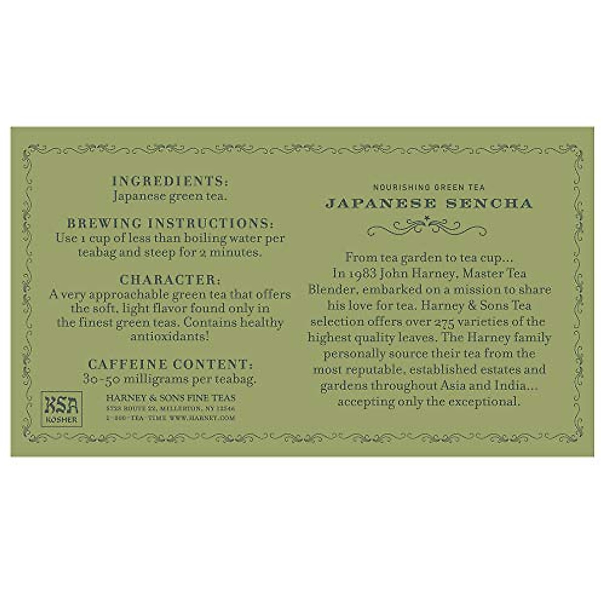 Harney & Sons Japanese Sencha Green Tea, 50 Tea Bags