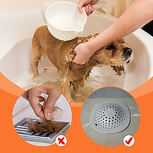 Hair Catcher Shower Drain Cover, 3pc Durable Silicone Tub Hair Stopper with Suction Cup For Bathroom,Kitchen,Home Organization Accessories Must Haves