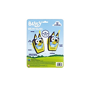 ekids Bluey Toy Walkie Talkies for Kids, Indoor and Outdoor Toys for Kids and Fans of Bluey Toys for Boys and Girls