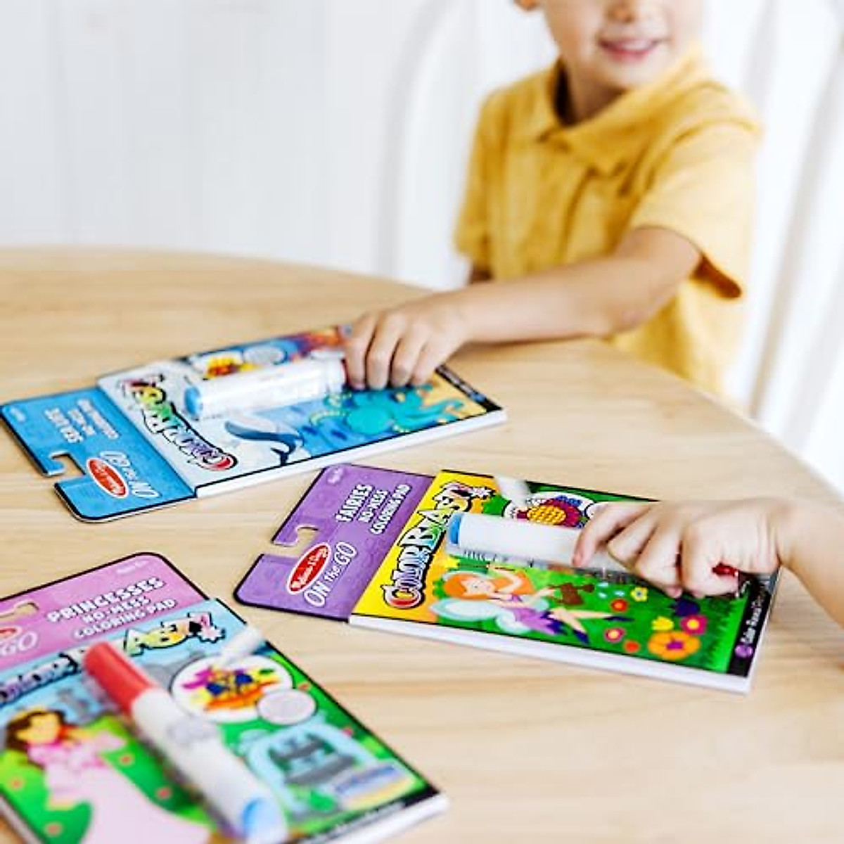 Melissa & Doug On the Go ColorBlast! Activity Books Set - Fairy, Princess, and Sea Life