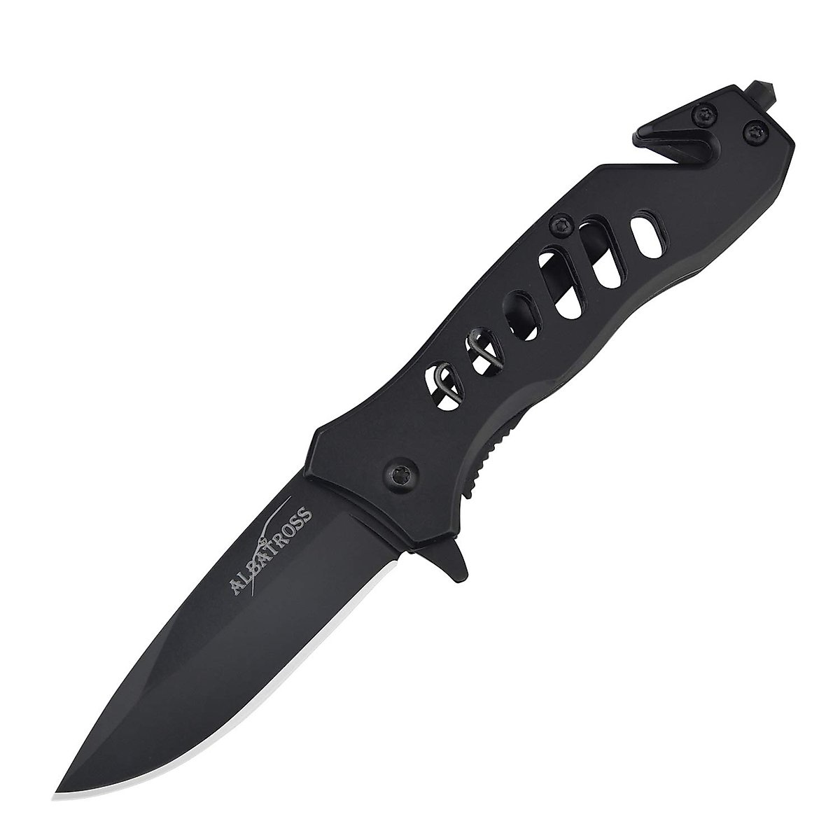 ALBATROSS Wild Survival Tools 3-in-1 Set Multi-Function Tool Combination with Tactical Folding Knife, Adventure Compass, Flashlight