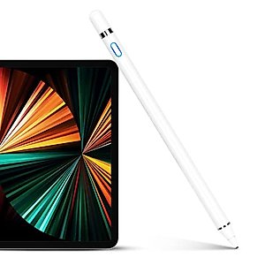 Stylus Pen for iPad Pencil, Rechargeable Active Stylus Pen Fine Point Digital Stylus Pencil for Amazon Fire HD 8 (2017) Compatible with Most Capacitive Touch Screens Cellphone Tablets