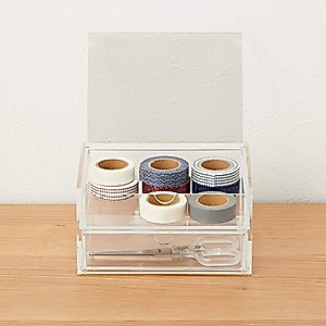 MUJI 7A57024 Drawer with Lid, Small, Clear