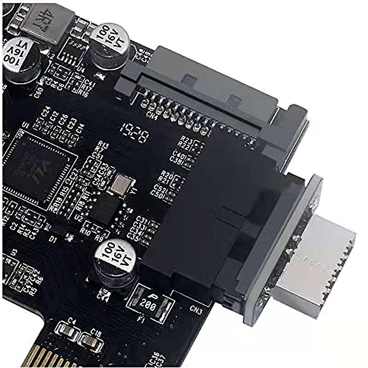 USB Front Panel Adapter,XCZZYB Vertical USB 3.1 Front Panel Socket Key-A Type-E to USB 3.0 20Pin Header Adapter