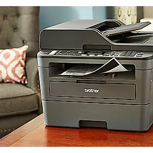 Brother MFC-L26 90DW Series Compact Wireless Monochrome Laser All-in-One Printer - Print Copy Scan Fax - Mobile Printing - Auto Duplex Printing - ADF - Print Up to 26 Pages/Min + HDMI Cable