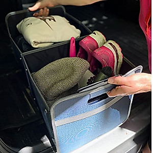 meori Heavy Duty XL Foldable Trunk Organizer & Storage Bin Ripstop Marine Blue X-Large