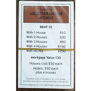 MONOPOLY REPLACEMENT TITLE DEEDS AND COMMUNITY CHEST/CHANCE CARDS REPLACEMENT SET!