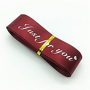 10/25mm*5Yards Letter Printed Polyester Satin Ribbon for Wedding Decor DIY Handmade Bow Craft Valentine's Day Gifts Wrapping