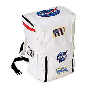 Aeromax Jr. Astronaut Backpack, White, with NASA patches
