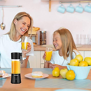 Portable Blender,Travel Blender,Personal Size Blender for Shakes and Smoothies with 6 Blades 20 Oz Mini Blender Cup with Travel Lid,Baby Food,Fruit Juice for Great Mixing (White)