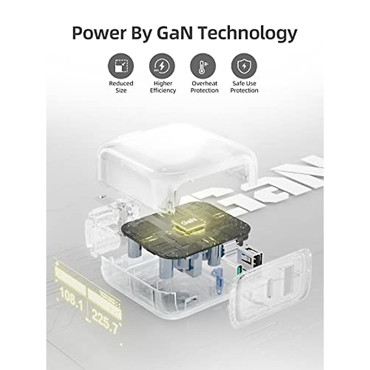 imuto 65W USB C Compact Wall Charger, GaN PPS Fast Dual-Port Foldable Travel Charger for MacBook Pro/Air, Chromebook, GalaxyBook, XPS 13, Pixelbook, Surface, iPad Pro, Steam Deck, and More