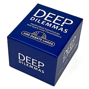 Deep Dilemmas - 200 Original 'Would You Rather' Conversation Cards for Ridiculous Debates & Better Relationships, Adults 16+