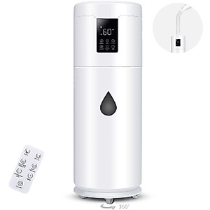 Ultra Large Humidifiers for Bedroom, 17L/4.5Gal Tower Humidifiers for Large Room 2000 sq ft, Cool Mist Humidifier with Extension Tube for Home School Office Commercial Greenhouse Plants Warehouse