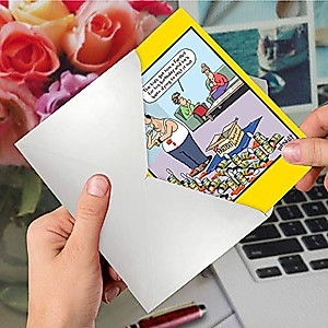 NobleWorks - 1 Cartoon Birthday Greeting Card Funny - Hilarious Bday Notecard with Envelope, Comic Humor Celebration - Fartbit C9323BDG