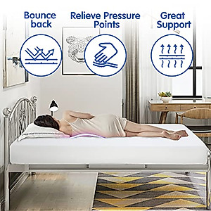 Dkelincs Queen Mattress, 8 Inch Cooling Gel Memory Foam Mattress CertiPUR-US Certified Mattress Queen Size Medium Firm Feel Mattresses for Cool Sleep, White