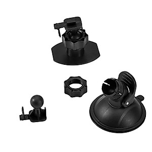 Dash Cam Suction Cup Mount and Glue Adhesive Mount Compatible with Dash Camera/DVR Video, Come with 10+ Different Joints Suitable for Crosstour, YI 2.7", Rexing V1P, UGSHD, APEMAN and Other Dash Cam