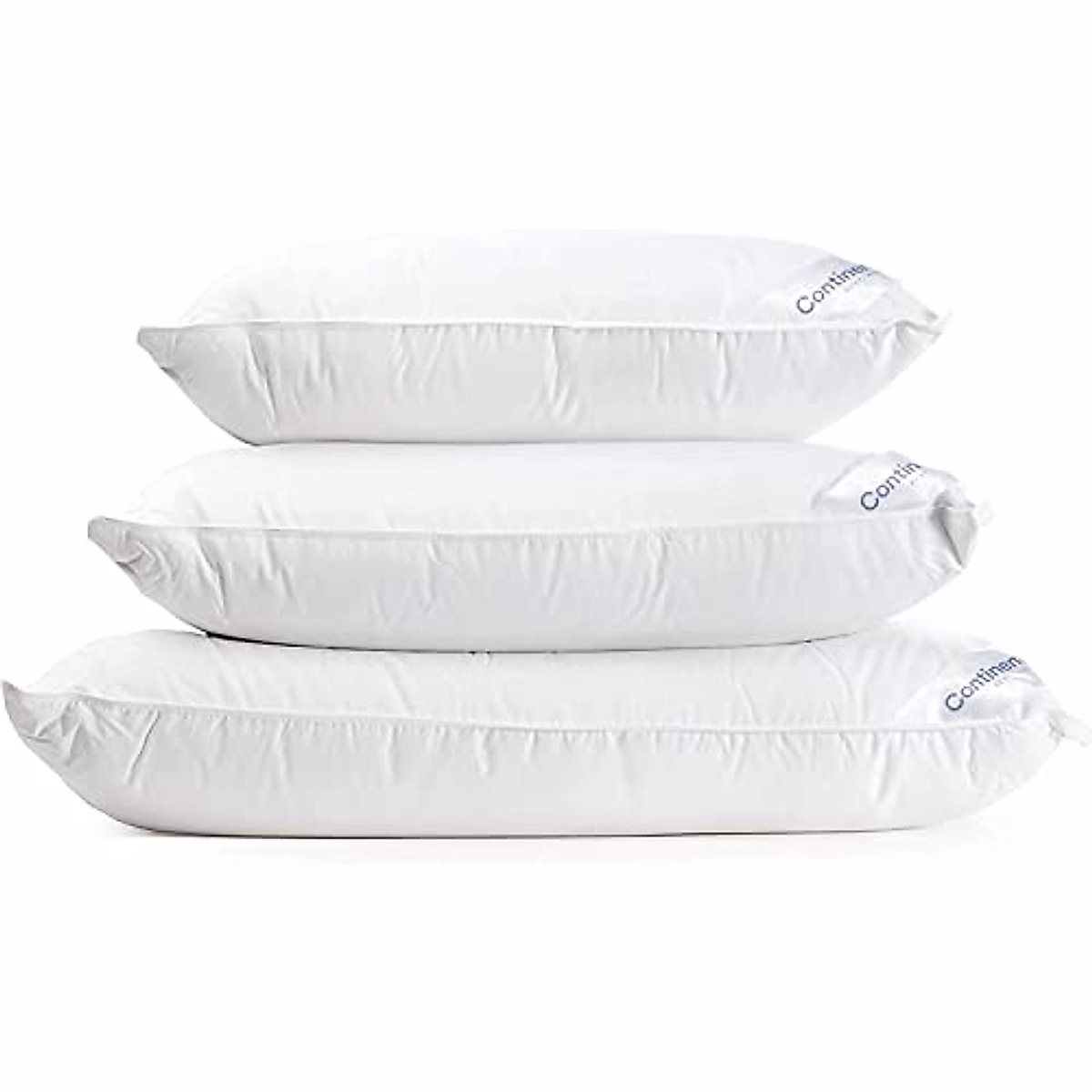 Continental Bedding - Siberian White Goose Down Pillow - Standard Size Soft Luxury Pillow for Sleeping - 800 Fill Power - Perfect Level of Softness - Great for Side, Back & Stomach Sleepers
