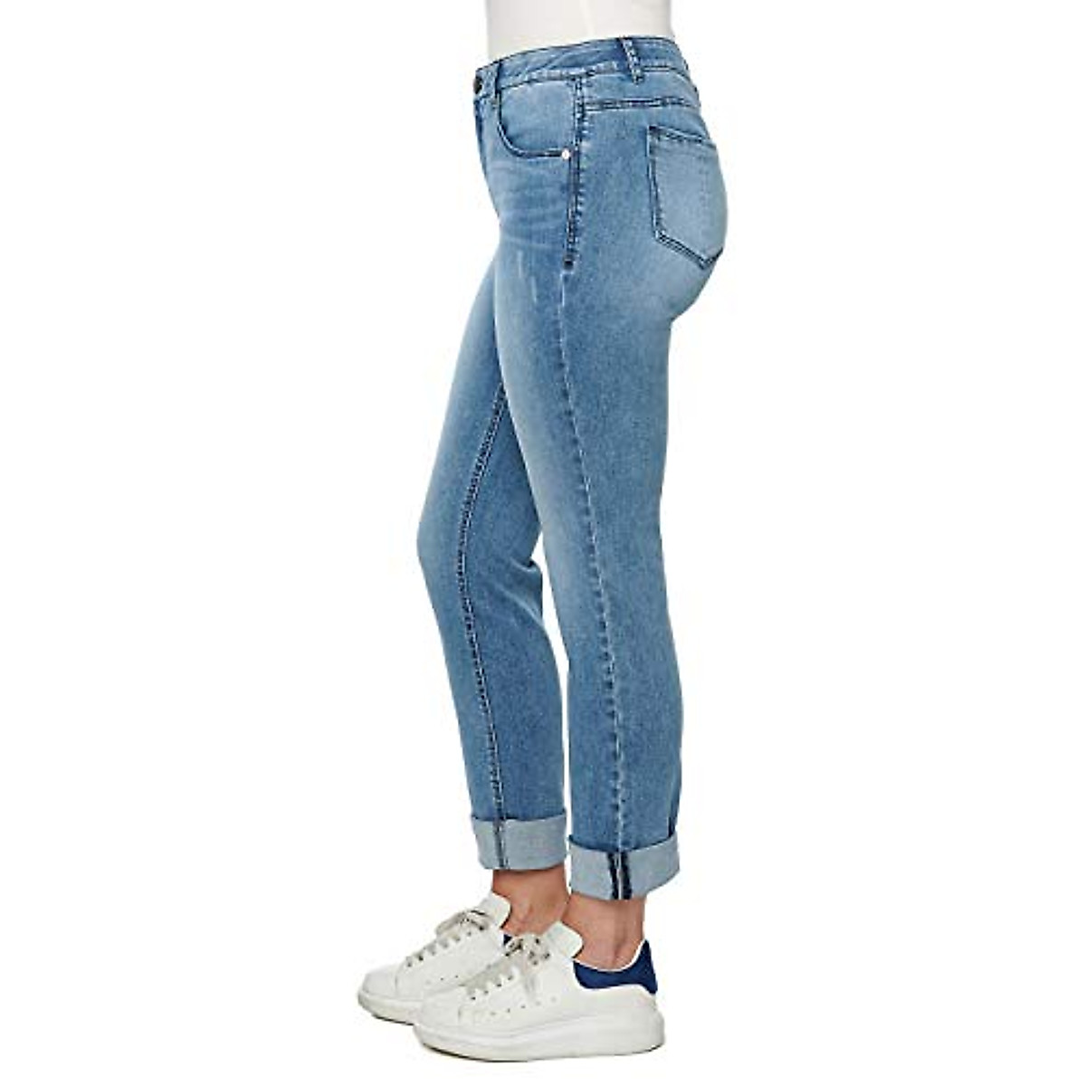 Democracy Women's Ab Solution Girlfriend Jean, Blue, 10