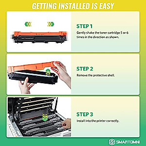 S SMARTOMNI TN221 TN225 Compatible Toner Cartridges Replacement for Brother TN-221 TN-225 for use with Brother HL3140CW HL 3170CDW HL-3172CDW HL3180CDW MFC9130CW MFC9330CDW MFC-9340CW(KCMY,4 Pack)