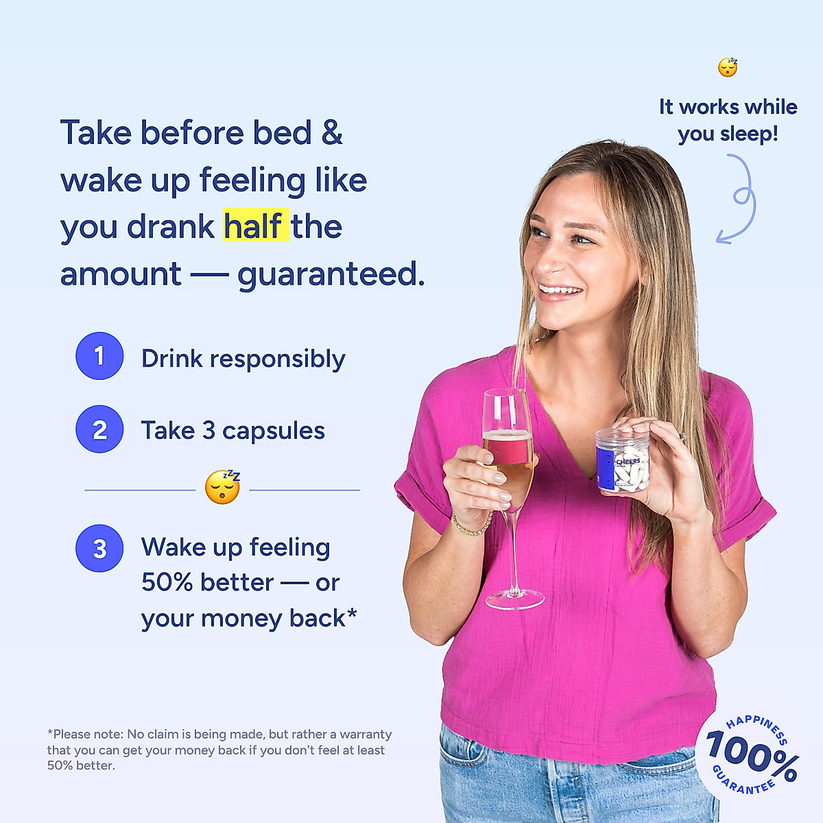 Cheers Restore | Supplement with DHM + L-Cysteine | Feel Better After Drinking & Support Your Liver | 12 Doses | Dihydromyricetin, Cysteine, Prickly Pear, B-Vitamins, Ginger