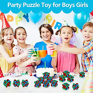 Mini Cube 20 Pack Magic Cube, Puzzle Party Favors for Kids Party Puzzle Game Toys Classroom Rewards & School Prize for Students, Stress Relief Toys Goody Bag Filler Birthday Gift