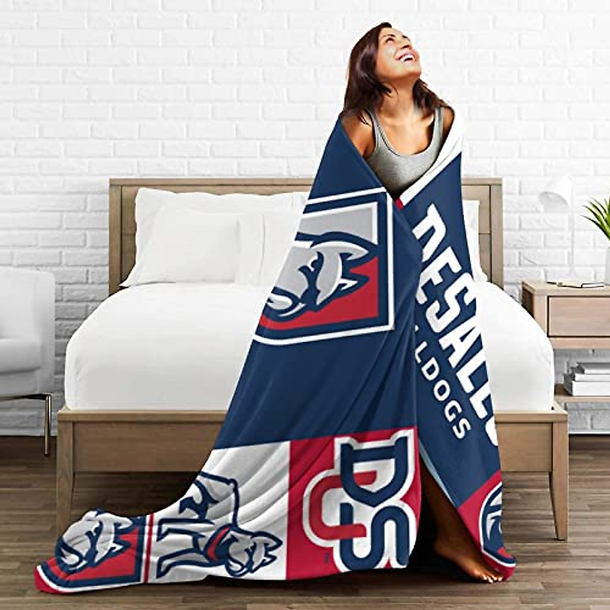 DeSales University Logo Fleece Blanket, Very Soft Microfiber Flannel Blanket for Couch Warm and Cozy for All Seasons