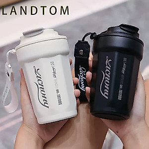 16 oz New 316 Stainless Steel Vacuum Insulated Tumbler - Coffee Travel Mug Spill Proof with Lid - Thermos Cup for Keep Hot/Ice Coffee,Tea and Beer (C)