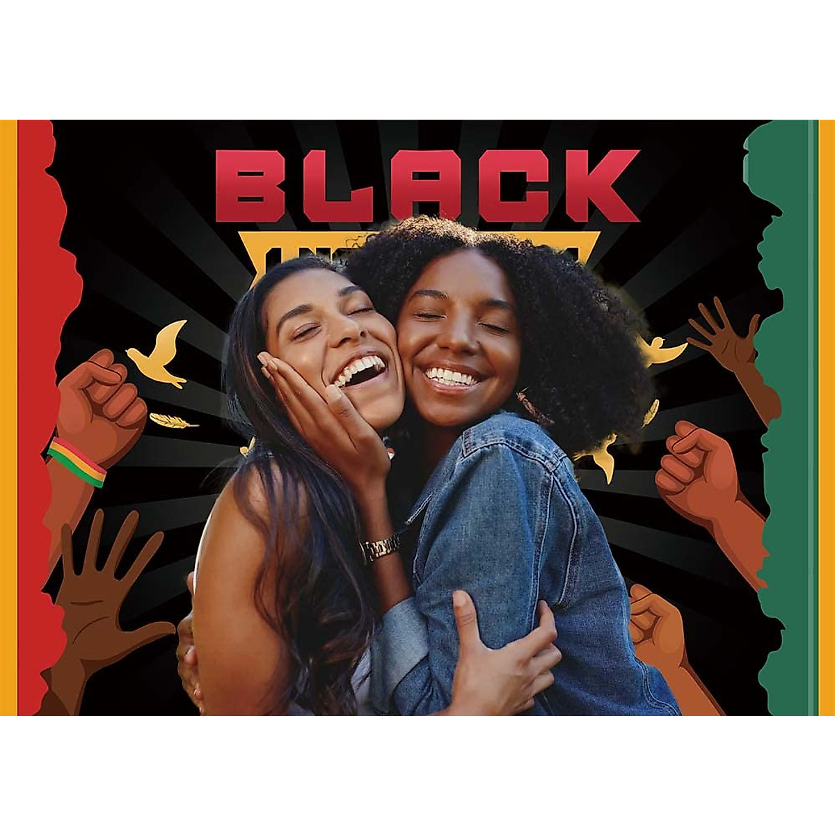 Black History Month Backdrop African American Heritage Festival Photography Background Black History Month Holiday Party Decoration Supplies for Home (8X6FT)