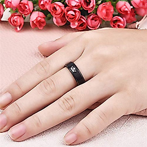 HUASAI 4Pcs Crown Tungsten Rings Set for Couples King Queen Promise Wedding Engagement Jewelry (7)