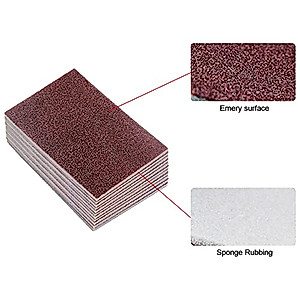 auons 20pcs Nano Carborundum Sponge, Emery Sponge Brush Clean Eraser Scrub, Kitchen Magic Cleaning Sponge for Removing Rust Cleaning Pots and Pans, Household Cleaning Tool