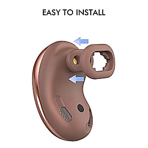 AhaStyle Galaxy Buds Live Ear Tips 6 Pairs Silicone Earbuds Wingtips Replacement Tips Accessories Compatible with Samsung Galaxy Buds Live (Brown)