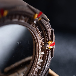 Karc Stargate Mirror Infinity Mirror Tunnel Stargate Model Figure Time Tunnel Merchandise Night Light Table Lamp Desktop Decoration Gift for Children and Adults with Ligh