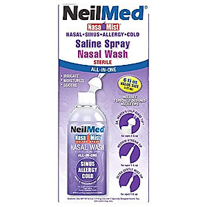 NeilMed NasaMist All in One Multi Purpose Saline Spray, 6.3 Fl Oz