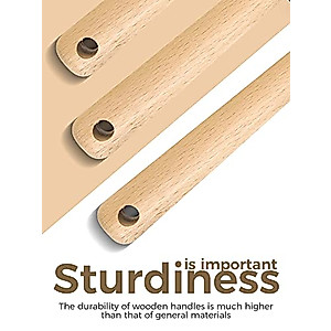 Ueemph Hoof Picks for Horses,Wooden Handle Hoof Pick with Brush，Sturdy and Durable，Excellent Texture， (1 Pieces)