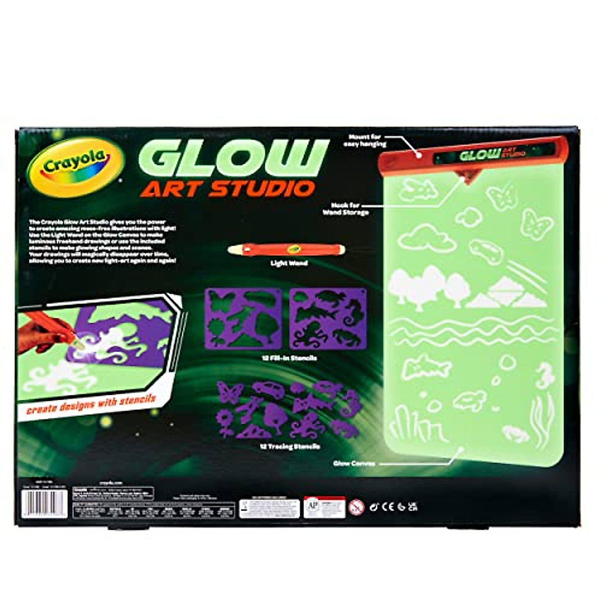 Crayola Glow Art Studio, Glow in The Dark Toys, Kids Gifts for Girls and Boys, Ages 6, 7, 8, 9
