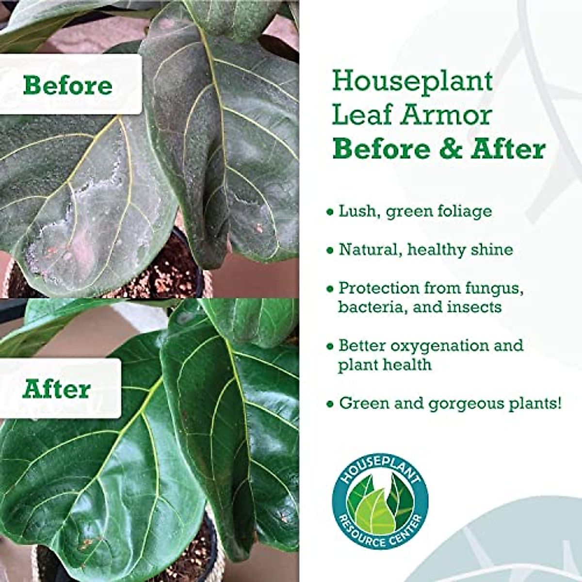 Houseplant Resource Center Plant Leaf Armor – Leaf Shine and Indoor Plant Cleaner Spray – Fortifies and Protects Indoor Plants and Keeps Leaves Green & Gorgeous