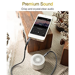 BlueRigger 3.5mm Stereo Audio Cable (15FT, 24K Gold Plated Jack, Auxiliary Cable, Male to Male, Hi-Fi Sound) – Aux Cord for Headphones, Home Car Stereo, Speaker, Amplifier, Phones, Tablets, Laptops