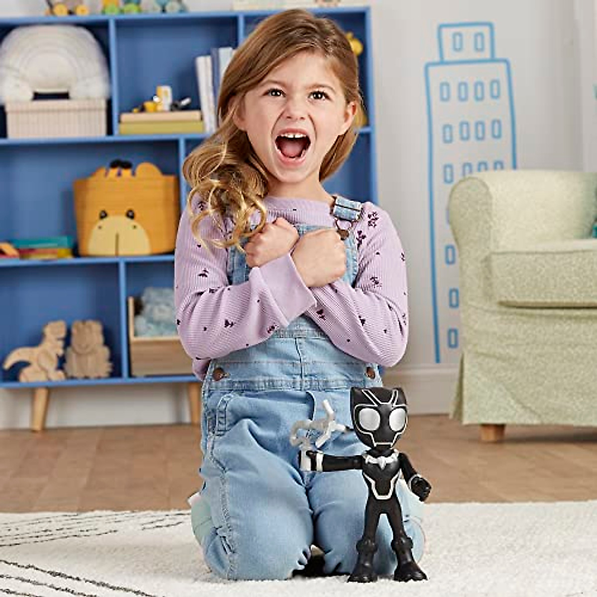 Spidey and his Amazing Friends Supersized Black Panther 9-inch Action Figure, Marvel Preschool Super Hero Toys, Ages 3 and Up