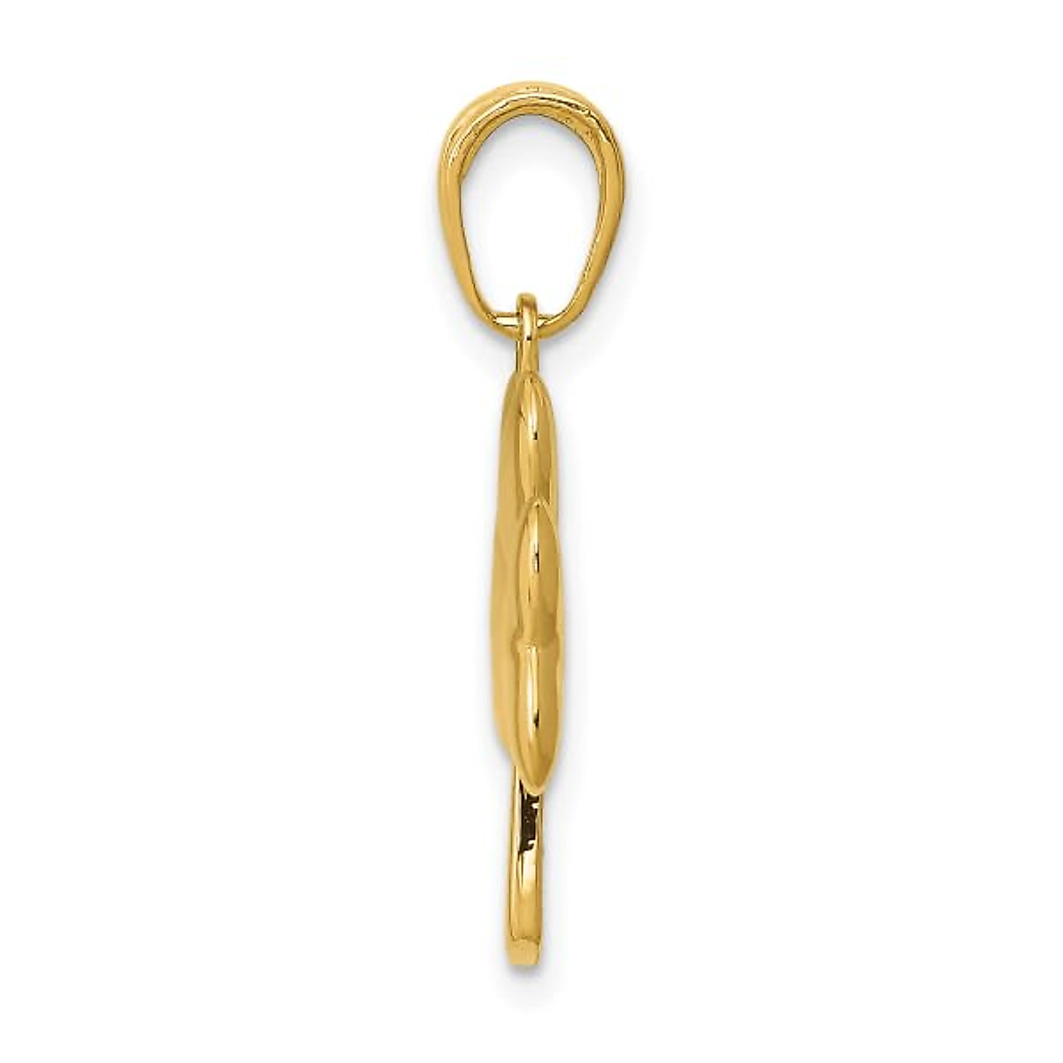 IceCarats 14K Yellow Gold Lucky Clover Leaf Shamrock Flower Necklace Heart Claddagh Celtic Charm Pendant Irish Jewelry 25mm x 15mm Only