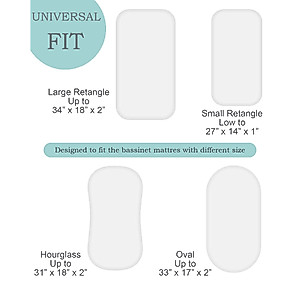 Mecc ecoh 2 Packs 100% Organic Cotton Bassinet Sheets, GOTS Certified, 100% Breathable Bassinet Cover, Comfort Snug Fitted, Fits Most Bassinet Mattress for Baby's (Light gray & Dark gray)