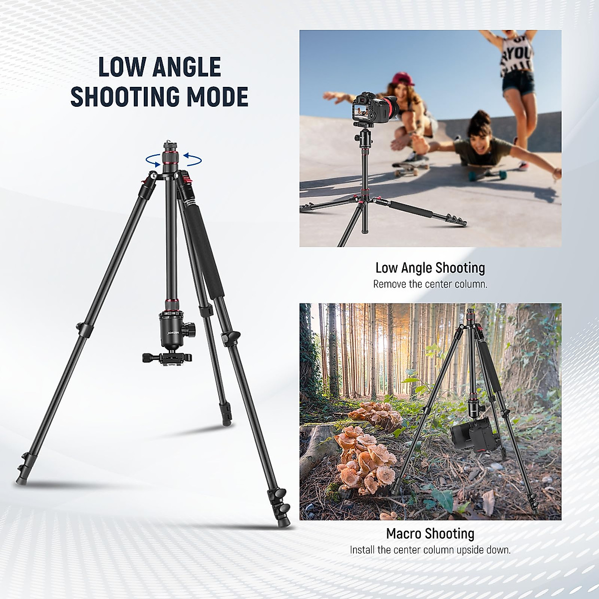 NEEWER 77 inch Camera Tripod Monopod for DSLR, Phone with 360° Panoramic Ball Head, 2 Axis Center Column, Arca Type QR Plate, Compact Aluminum Lightweight Travel Tripod 34lb Max Load, Bag Included