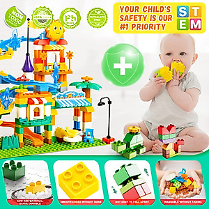 philbaby Castle Building Block for Girl Boy 2-5 Age 211 Pcs Compatible Classic Kids Large Blocks Toddler Building Blocks with 2 Race Car for Kids Birthday Gift Age 4-8 (Orange)