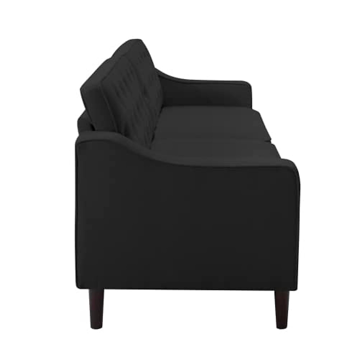 KUNSHDB 77‘’ Classic Medieval Tufted LoveSeat Sofa Polyester Fabric Twin Couch for Living Room Small Apartment Home Office (Grey)(SF2022)