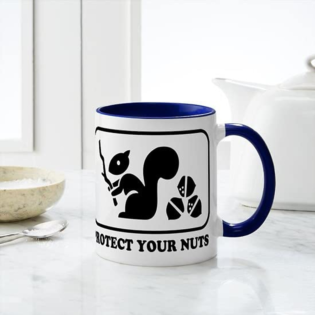 CafePress Protect Your Nuts Mug Ceramic Coffee Mug, Tea Cup 11 oz
